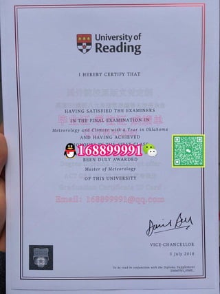 University of Reading degree offer diploma Transcript | PDF