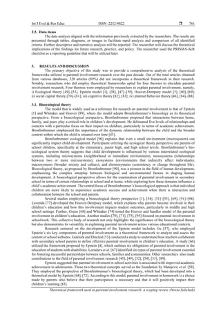 Theoretical framework used in parental involvement research: a scoping ...