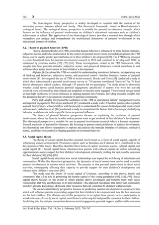 Theoretical framework used in parental involvement research: a scoping ...