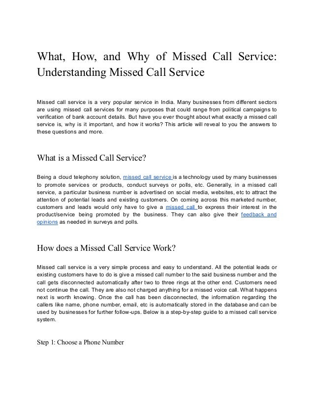 missed call.pdf