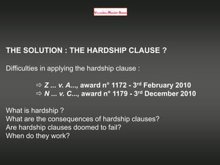 Hardship and arbitration (maritime law) | PPT