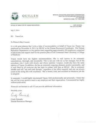 ETSU Recommendation Letter