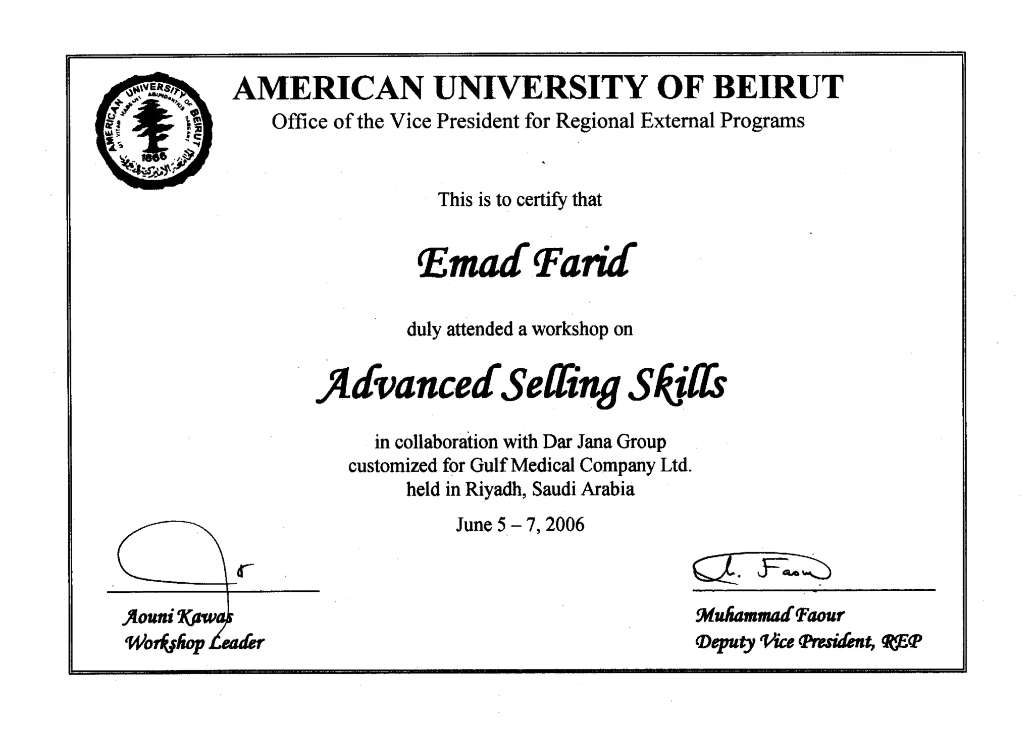 AUB - Advance selling skills certifcate | PDF