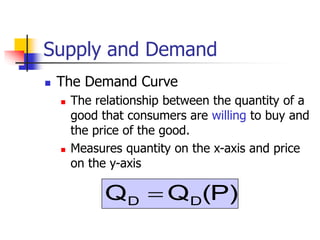 Supply and demand, Market mechanisms and other issues | PPT