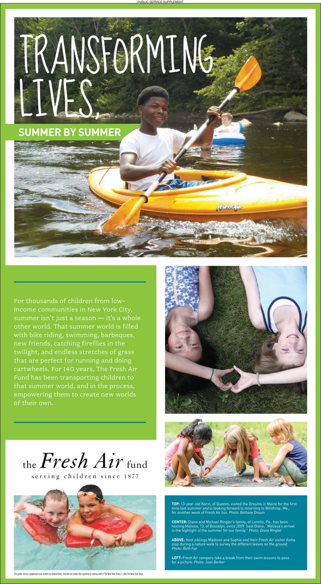 Transforming Lives (The New York Times) | PDF