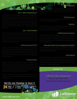 Choose CallTower and Stay Connected. Stay Ahead! | PDF