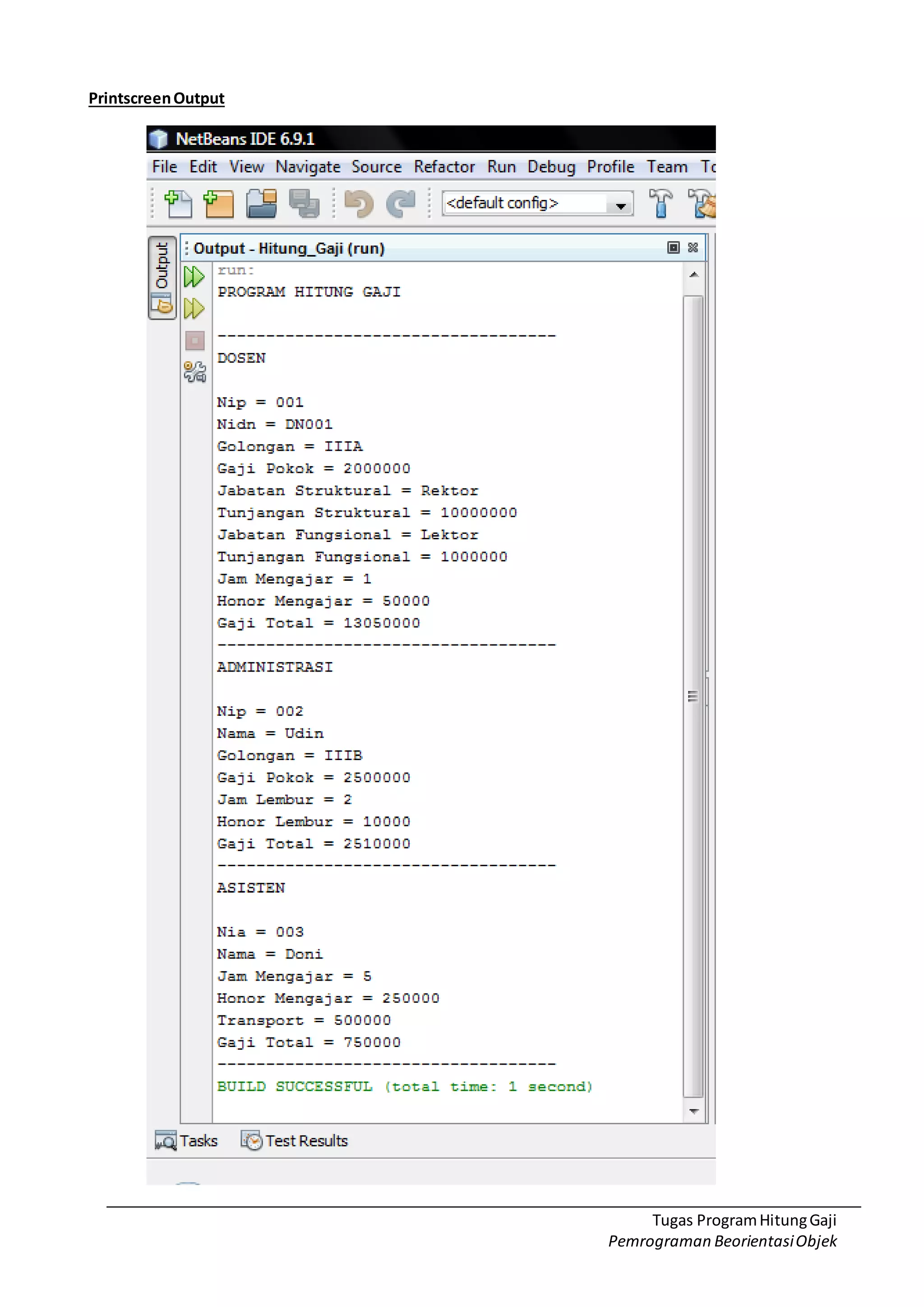 source-code-program-menghitung-gaji-pegawai | DOCX | Programming Languages | Computing