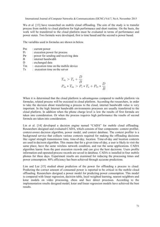 CONTEXT-AWARE DECISION MAKING SYSTEM FOR MOBILE CLOUD OFFLOADING | PDF | Cloud Computing | Internet