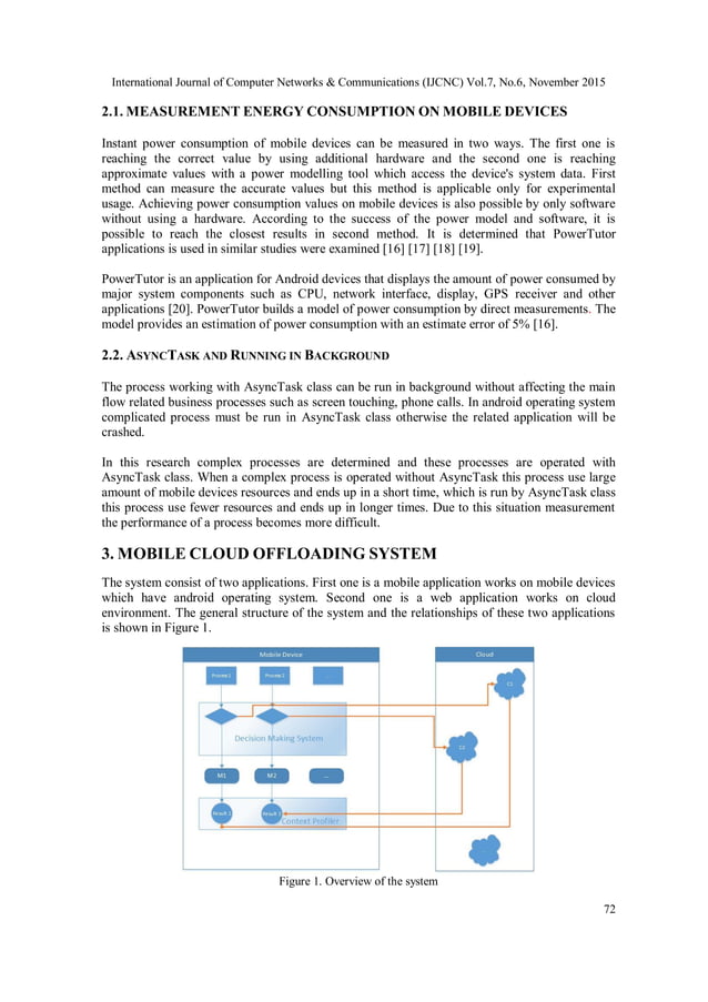CONTEXT-AWARE DECISION MAKING SYSTEM FOR MOBILE CLOUD OFFLOADING | PDF | Cloud Computing | Internet