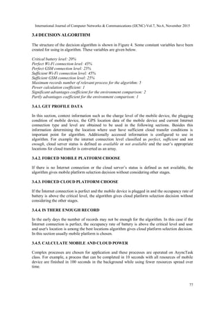 CONTEXT-AWARE DECISION MAKING SYSTEM FOR MOBILE CLOUD OFFLOADING | PDF | Cloud Computing | Internet