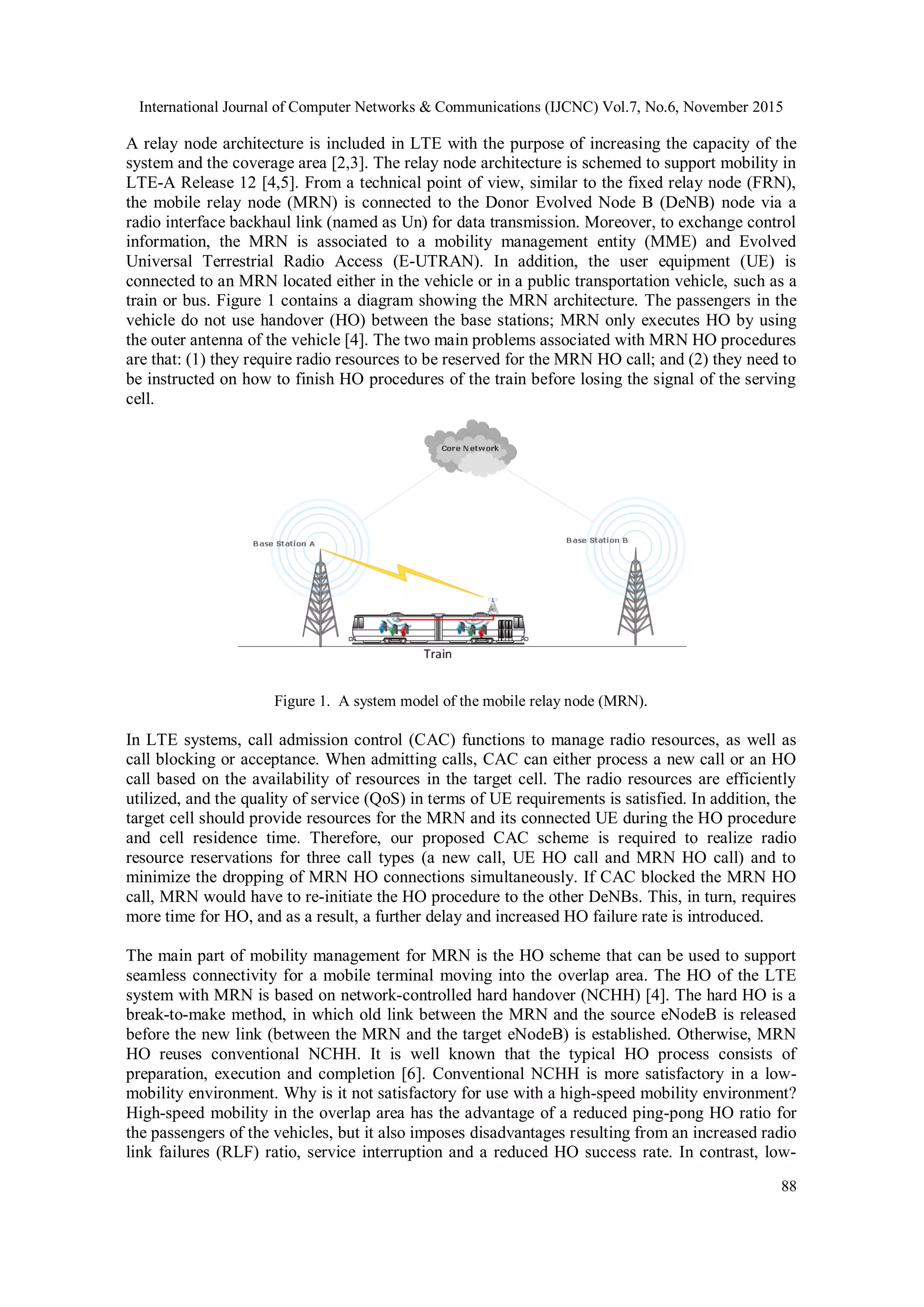 ADAPTIVE HANDOVER HYSTERESIS AND CALL ADMISSION CONTROL FOR MOBILE ...