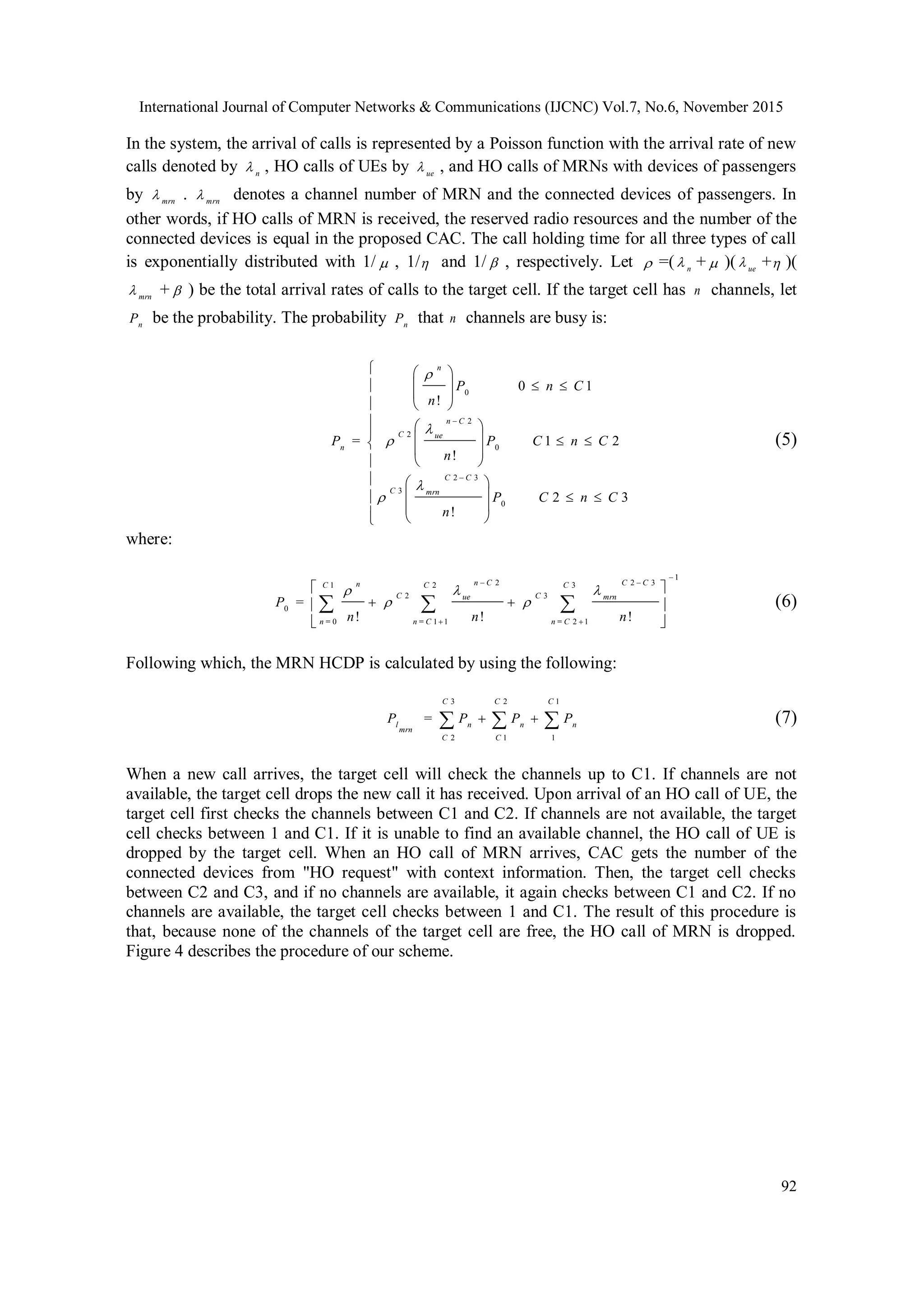 ADAPTIVE HANDOVER HYSTERESIS AND CALL ADMISSION CONTROL FOR MOBILE ...