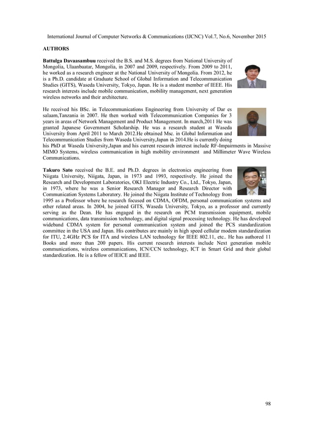 ADAPTIVE HANDOVER HYSTERESIS AND CALL ADMISSION CONTROL FOR MOBILE ...