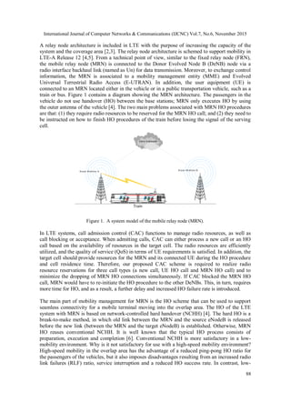 ADAPTIVE HANDOVER HYSTERESIS AND CALL ADMISSION CONTROL FOR MOBILE RELAY NODES | PDF