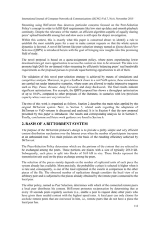 IMPROVING BITTORRENT’S PEER SELECTION FOR MULTIMEDIA CONTENT ON-DEMAND DELIVERY | PDF