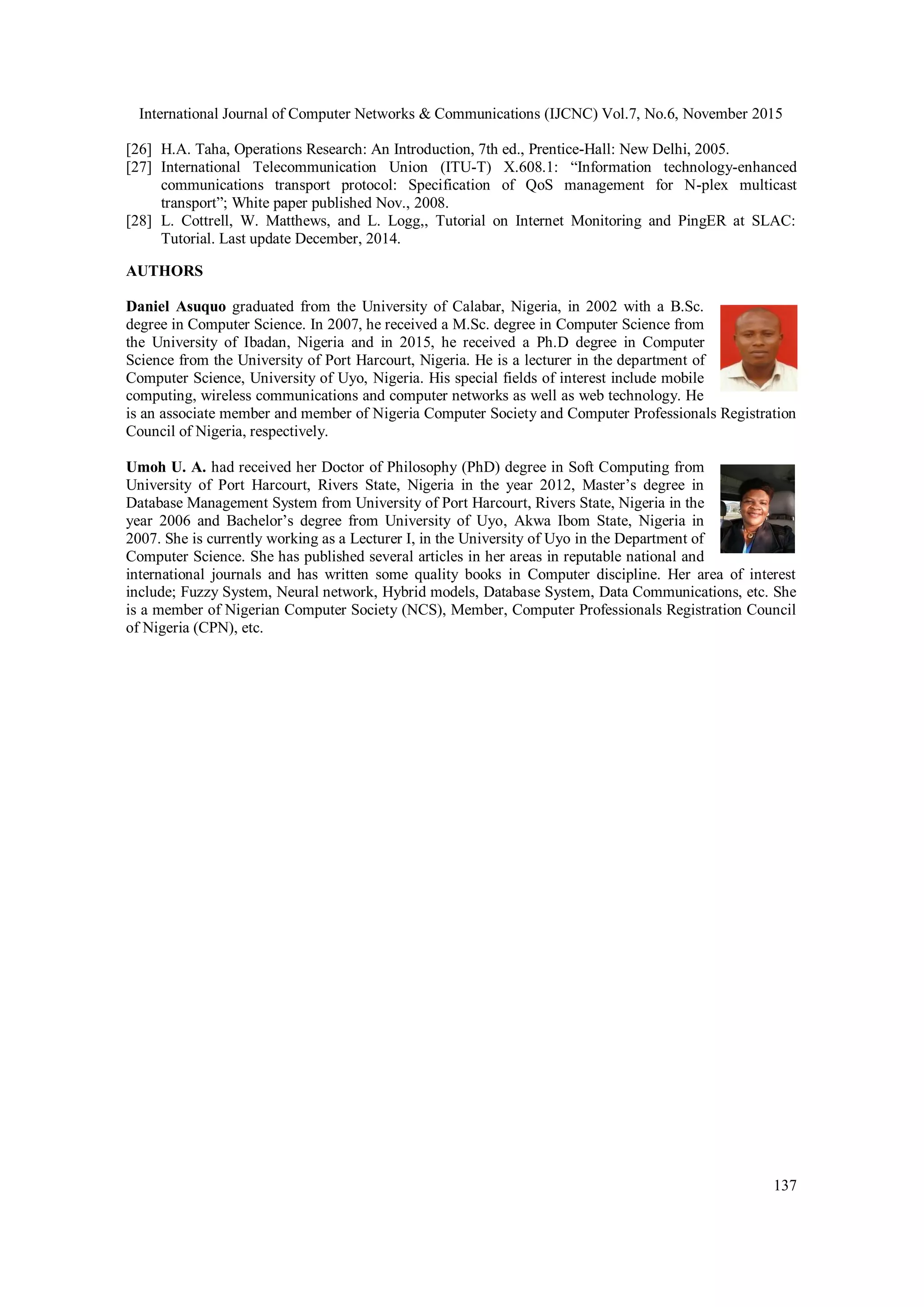 ANALYTIC HIERARCHY PROCESS FOR QOS EVALUATION OF MOBILE DATA NETWORKS | PDF