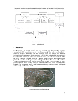 AUTOMATED MANAGEMENT OF POTHOLE RELATED DISASTERS USING IMAGE PROCESSING AND GEOTAGGING | PDF