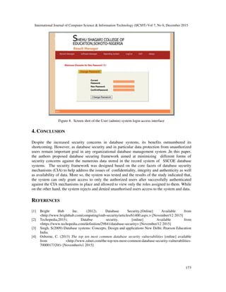 A DATABASE SYSTEM SECURITY FRAMEWORK | PDF