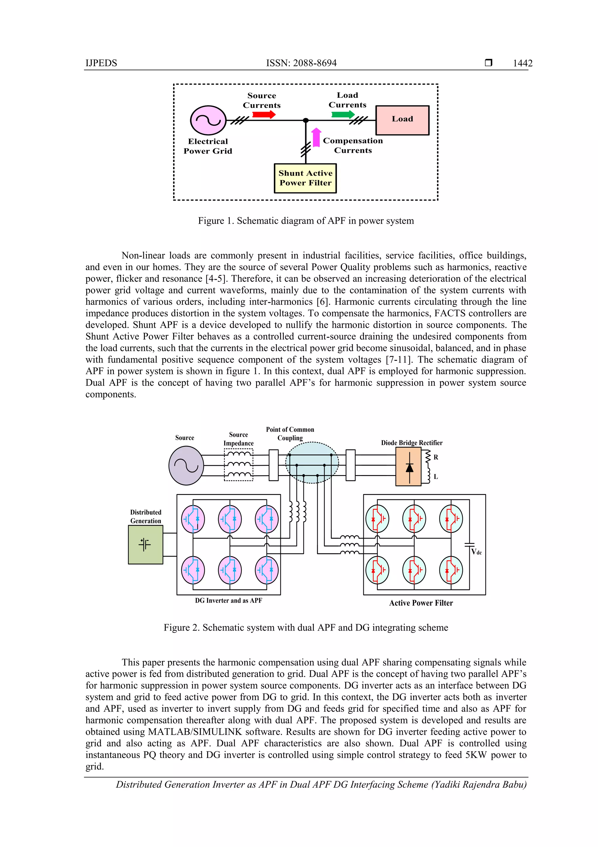 Distributed Generation Inverter as APF in Dual APF DG interfacing Scheme | PDF | Power and ...