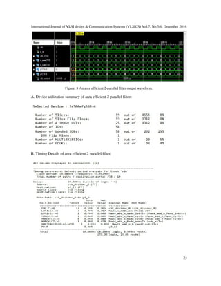 VLSI IMPLEMENTATION OF AREA EFFICIENT 2-PARALLEL FIR DIGITAL FILTER | PDF