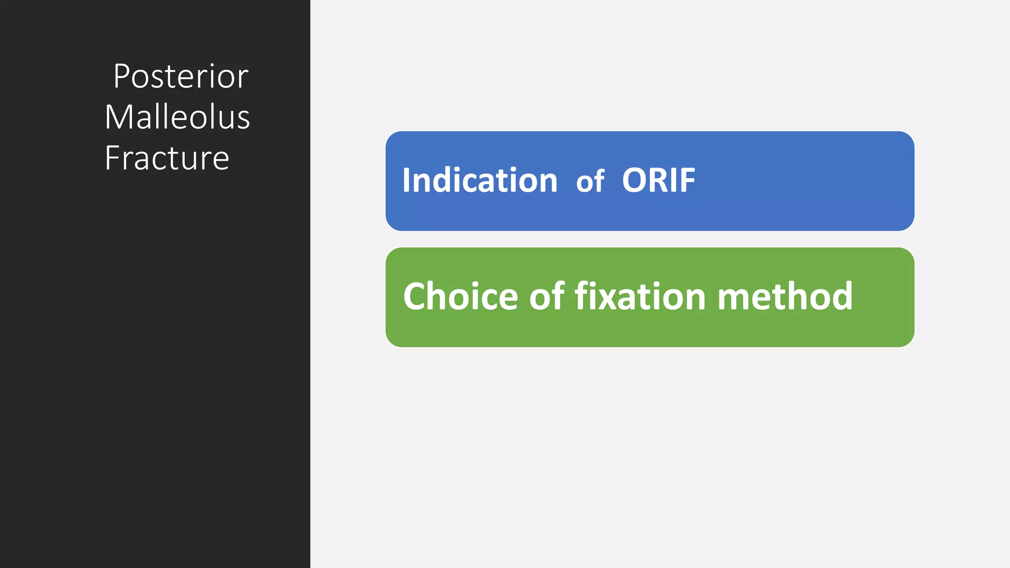 Ankle fracture: posterior malleolar fractures | PPTX