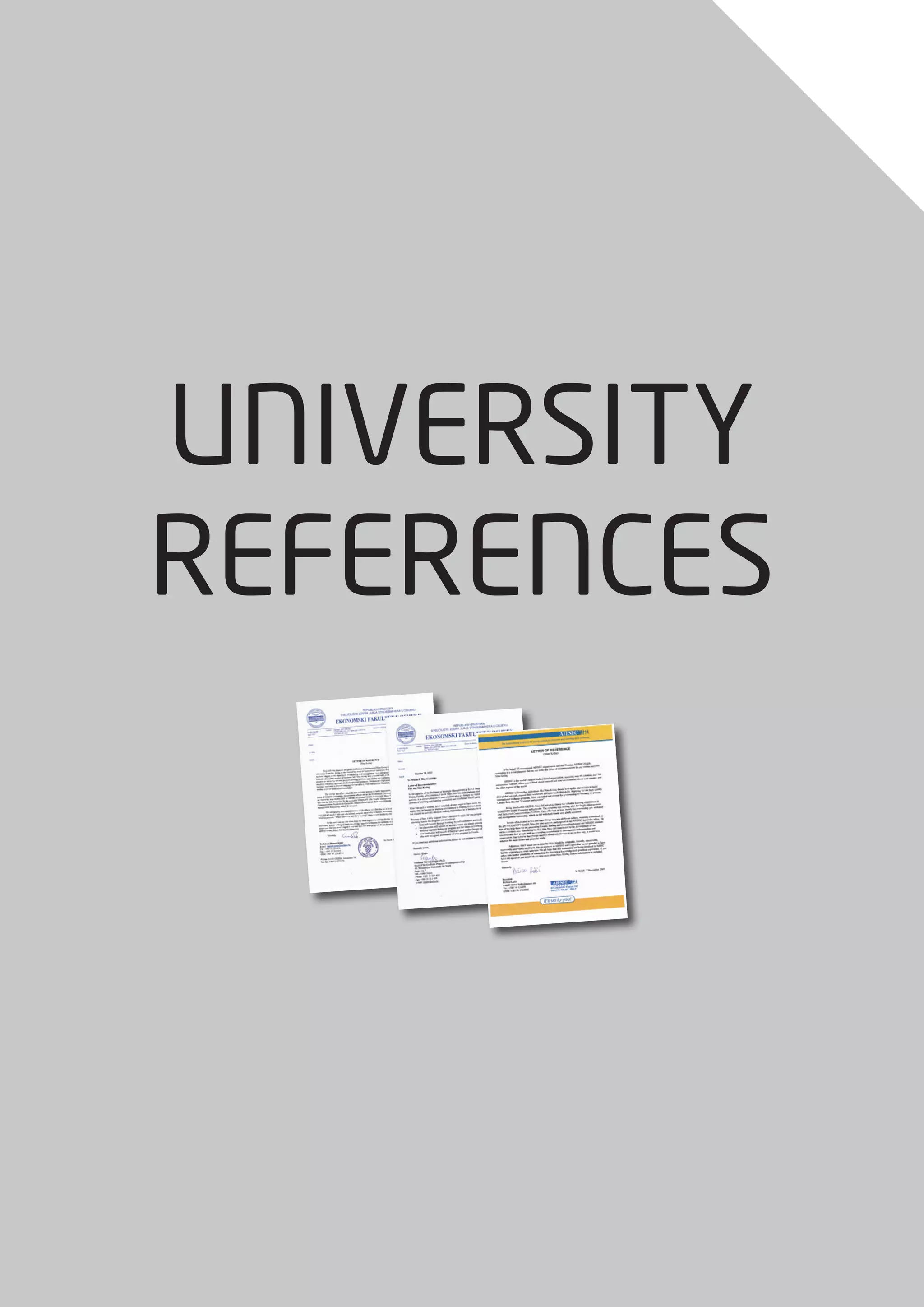 University References | PDF