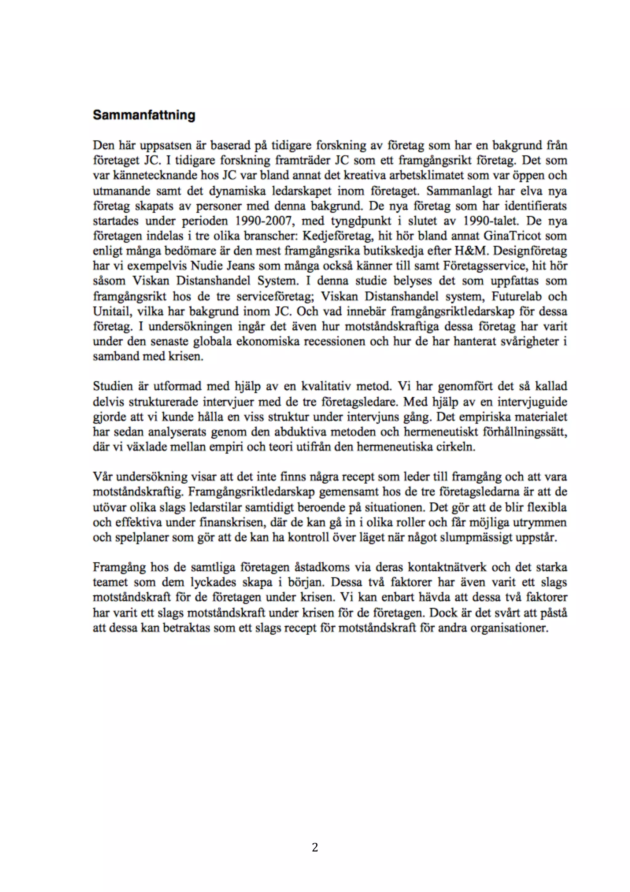 Uppsats JC Ledarskap | PDF