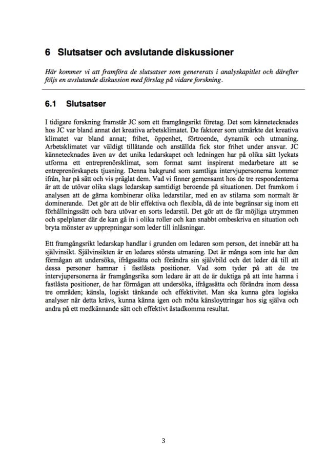 Uppsats JC Ledarskap | PDF