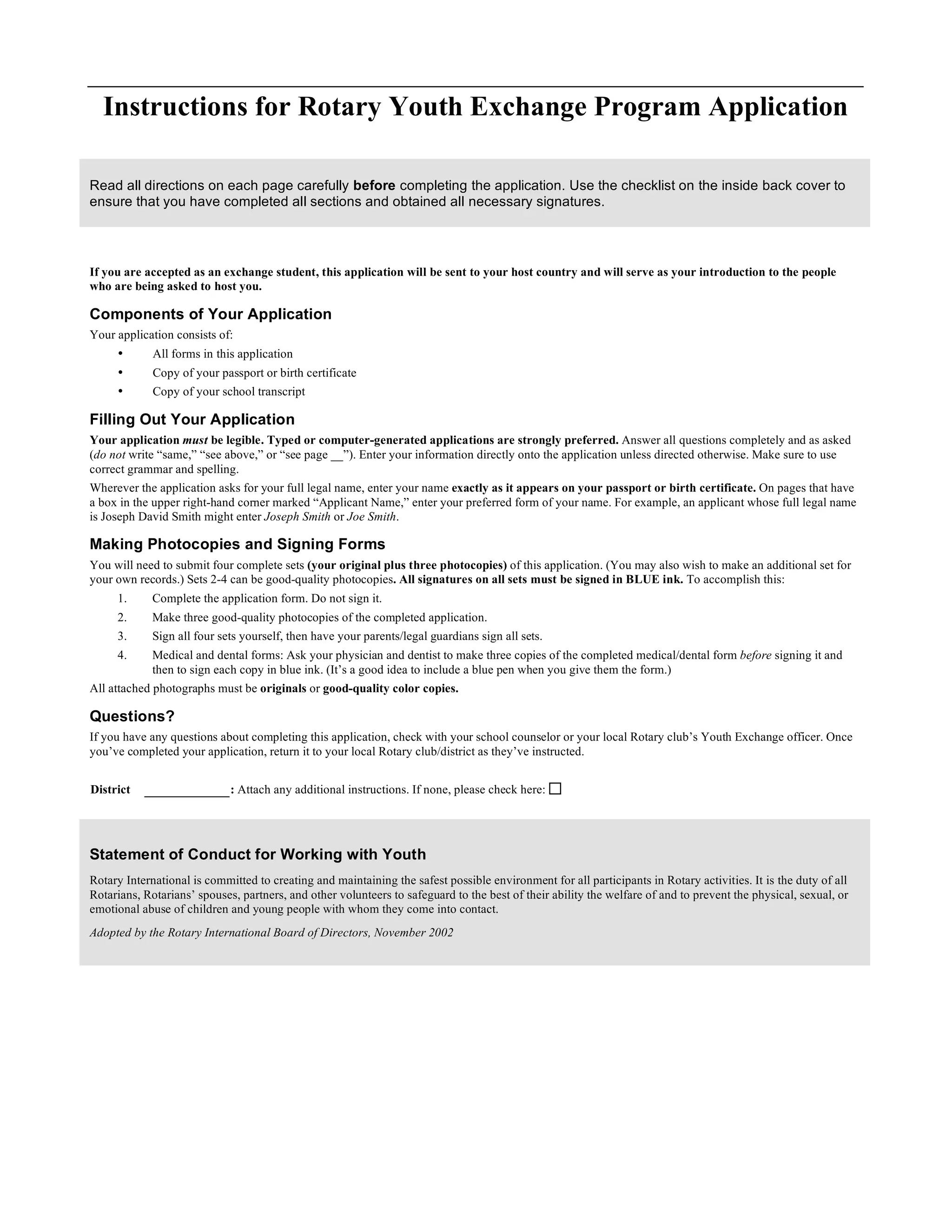 Rotary Exchange Program | PDF