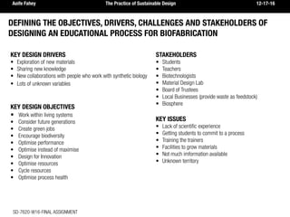 Designing an Educational Process for Biofabrication | PDF