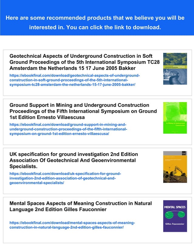 Geotechnical Aspects of Underground Construction in Soft Ground ...