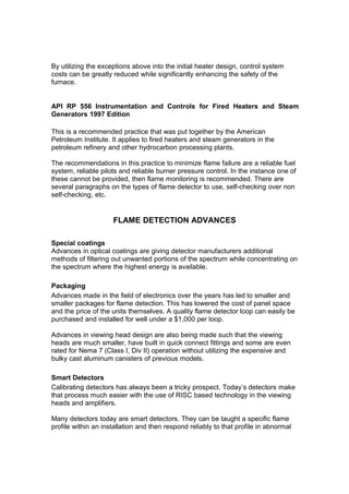 Burner Management Flame Detection Requirements and Exceptions | PDF