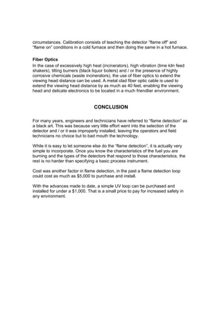 Burner Management Flame Detection Requirements and Exceptions | PDF