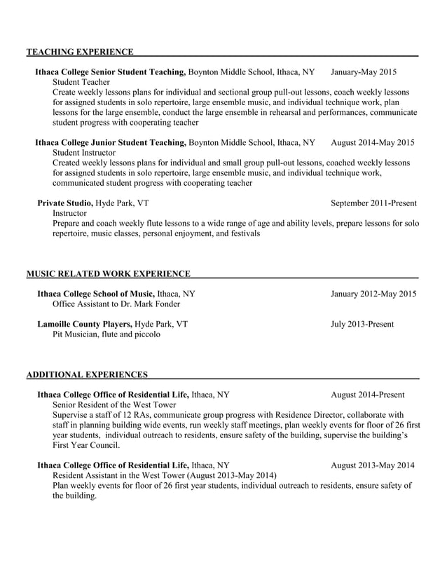 Music Resume_Chelsea Kaye Lanphear | PDF