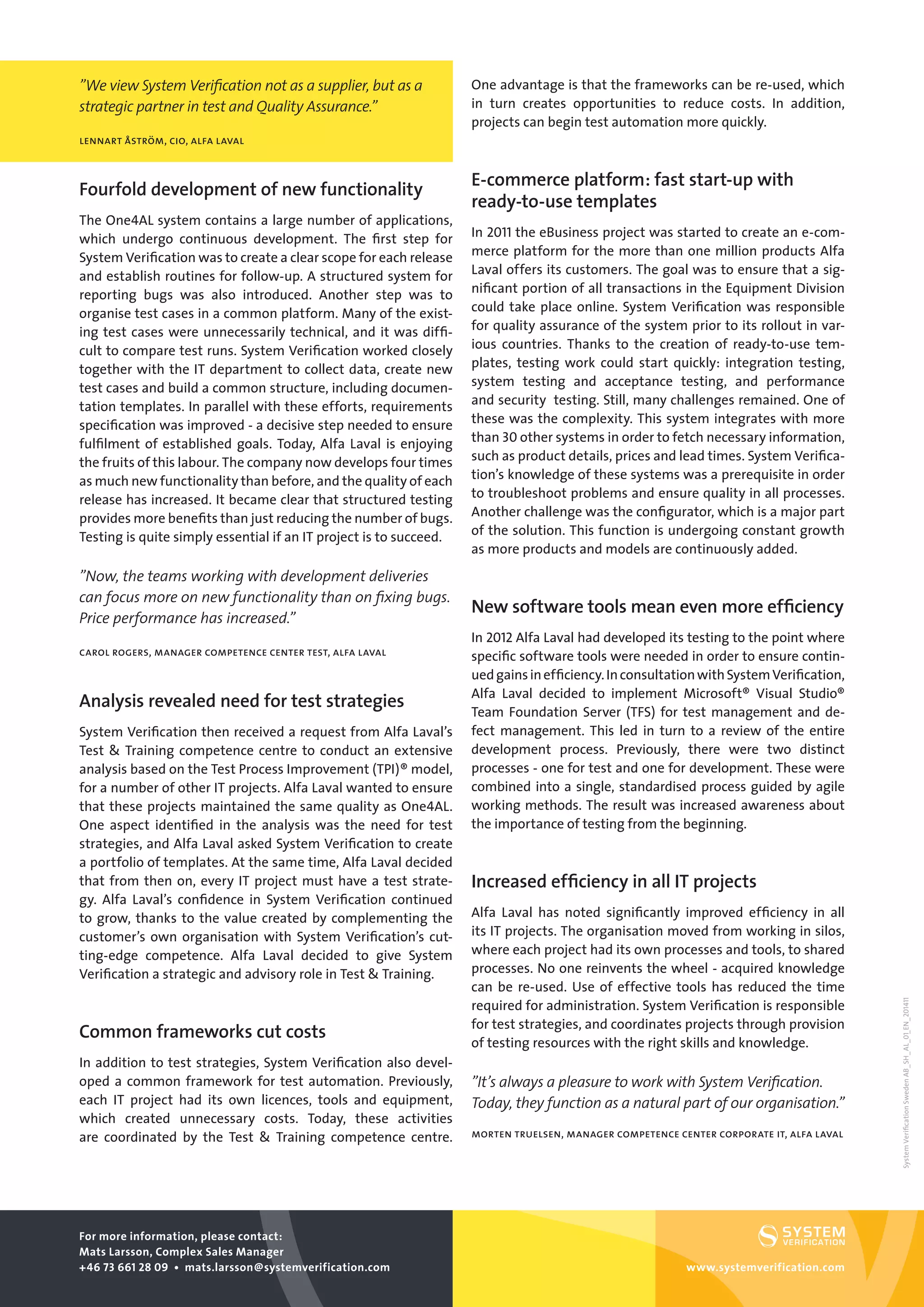 Case Alfa Laval eng | PDF