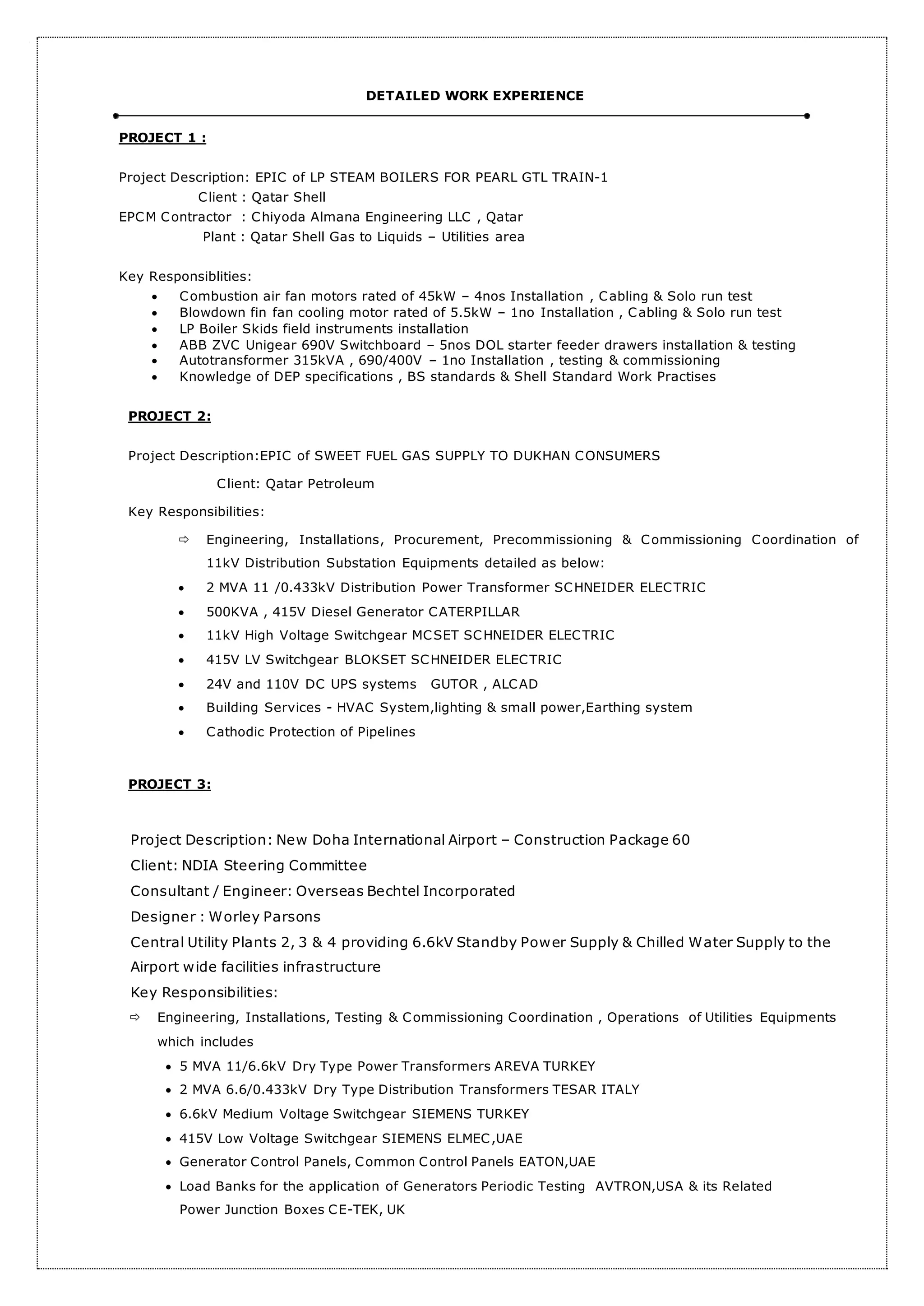 MBN CV-SENIOR ELECTRICAL ENGINEER | PDF