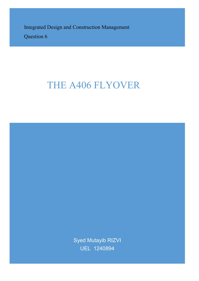 CONSTRUCTION; A406 FLYOVER | PDF