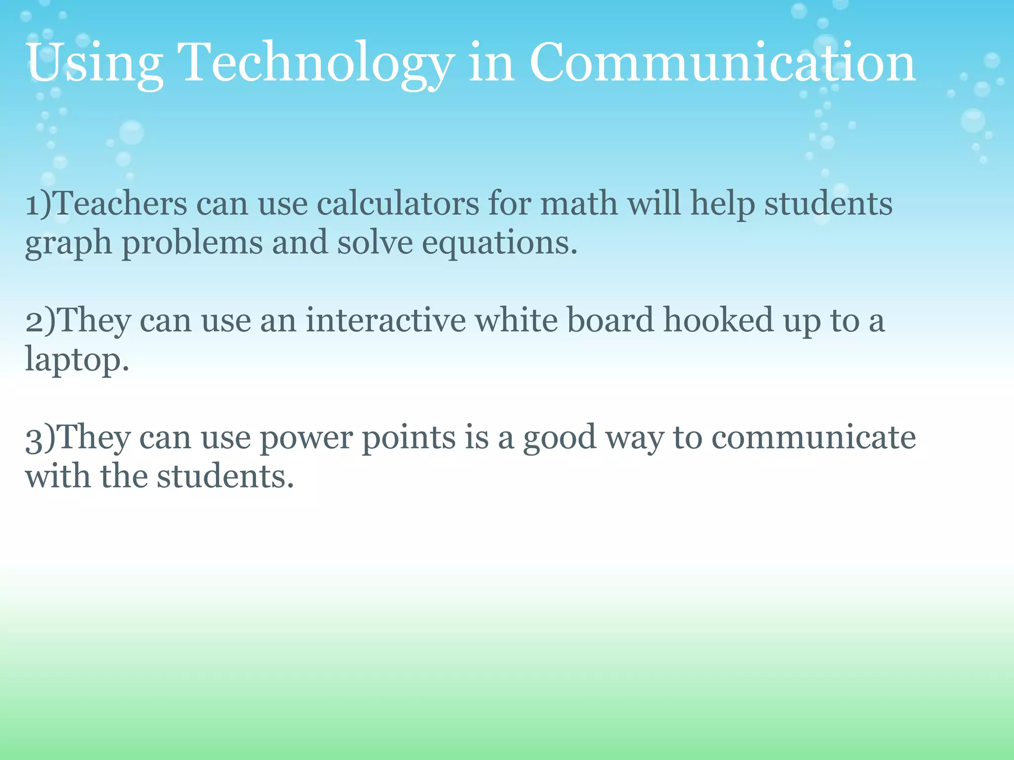 Technology in Mathematics and Science | PPT