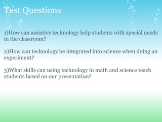 Technology in Mathematics and Science | PPT