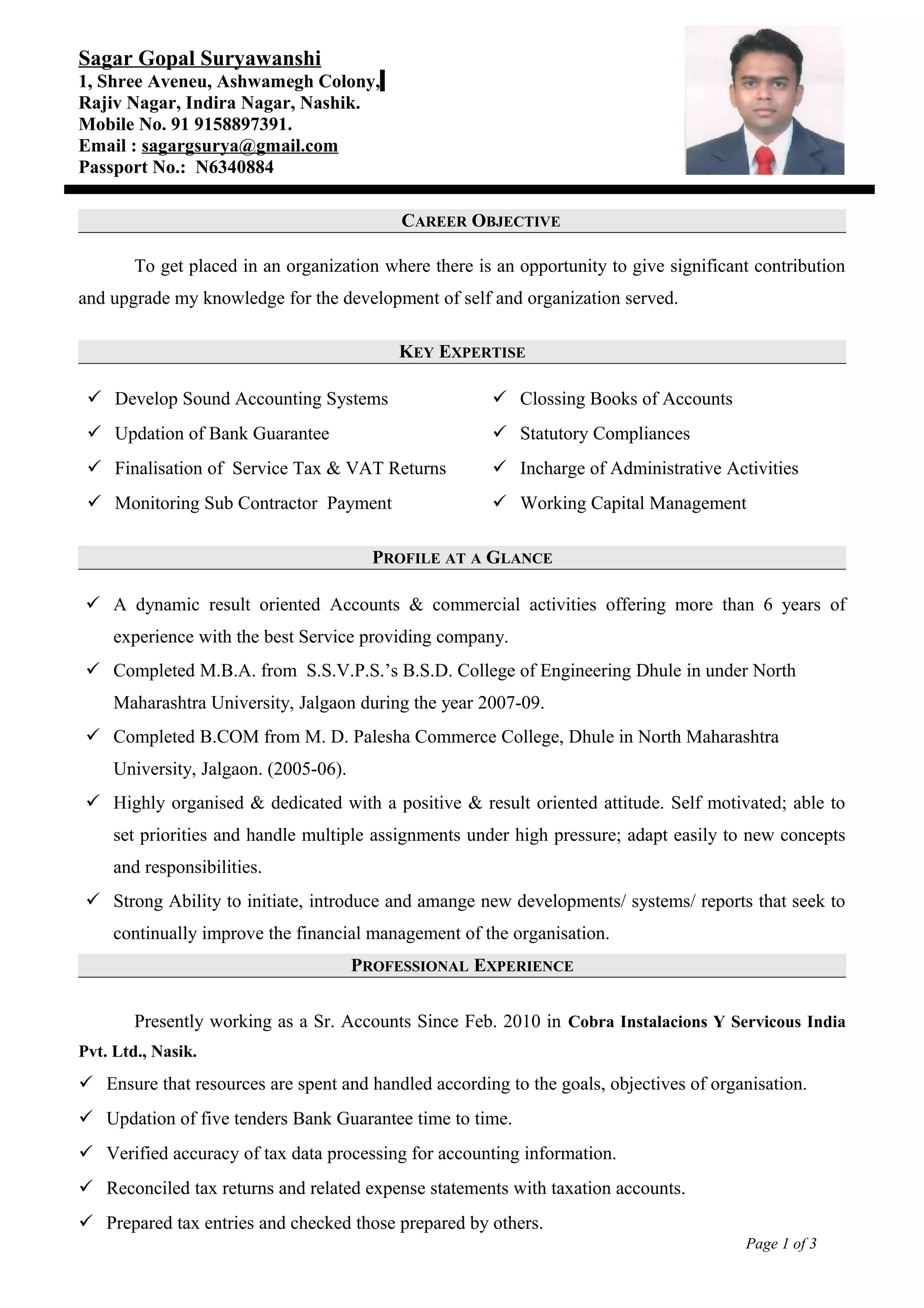 Sagar Suryawanshi Resume | DOC