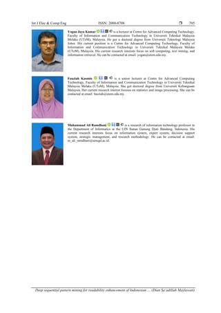 Deep sequential pattern mining for readability enhancement of Indonesian summarization | PDF ...