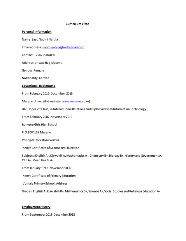 Curriculum Vitae | DOCX