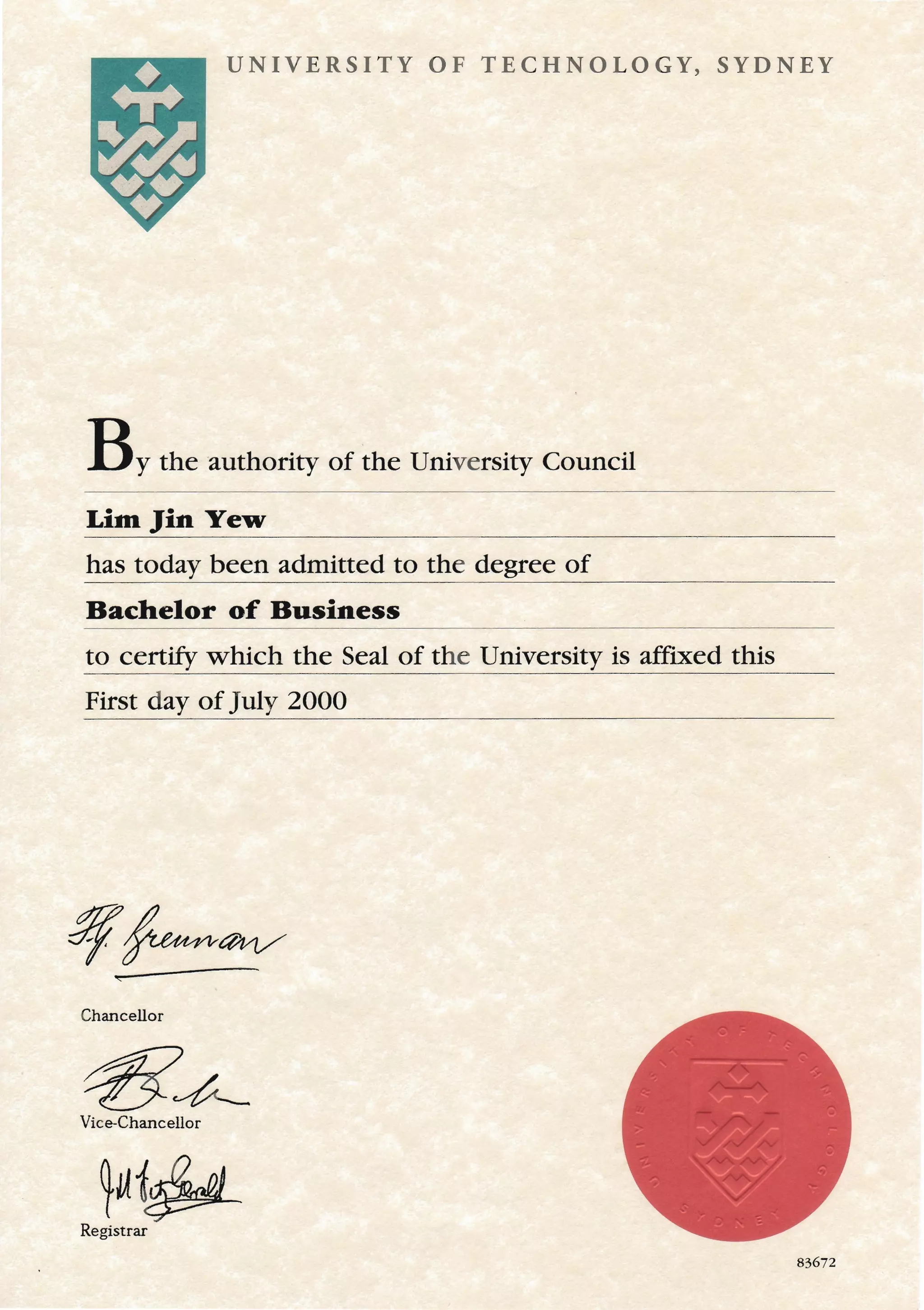 (3) UTS certificate | PDF