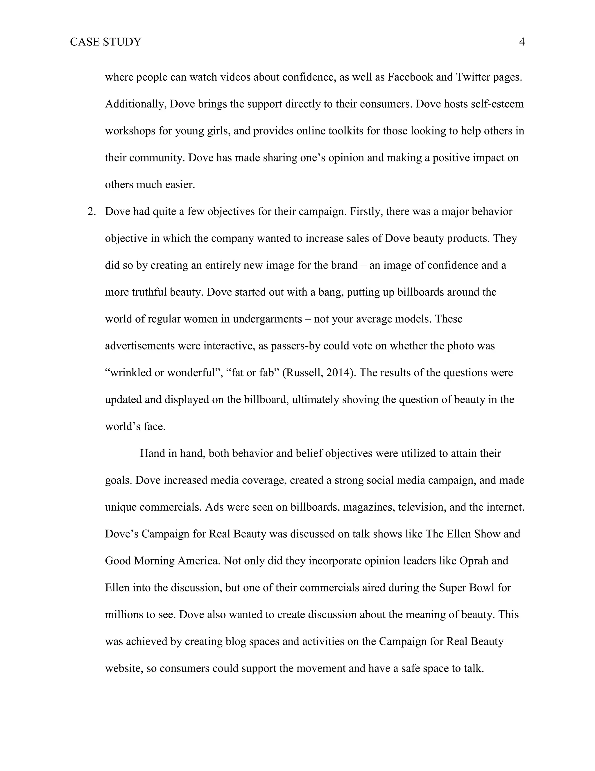 Case Study - Dove's Campaign for Real Beauty | PDF