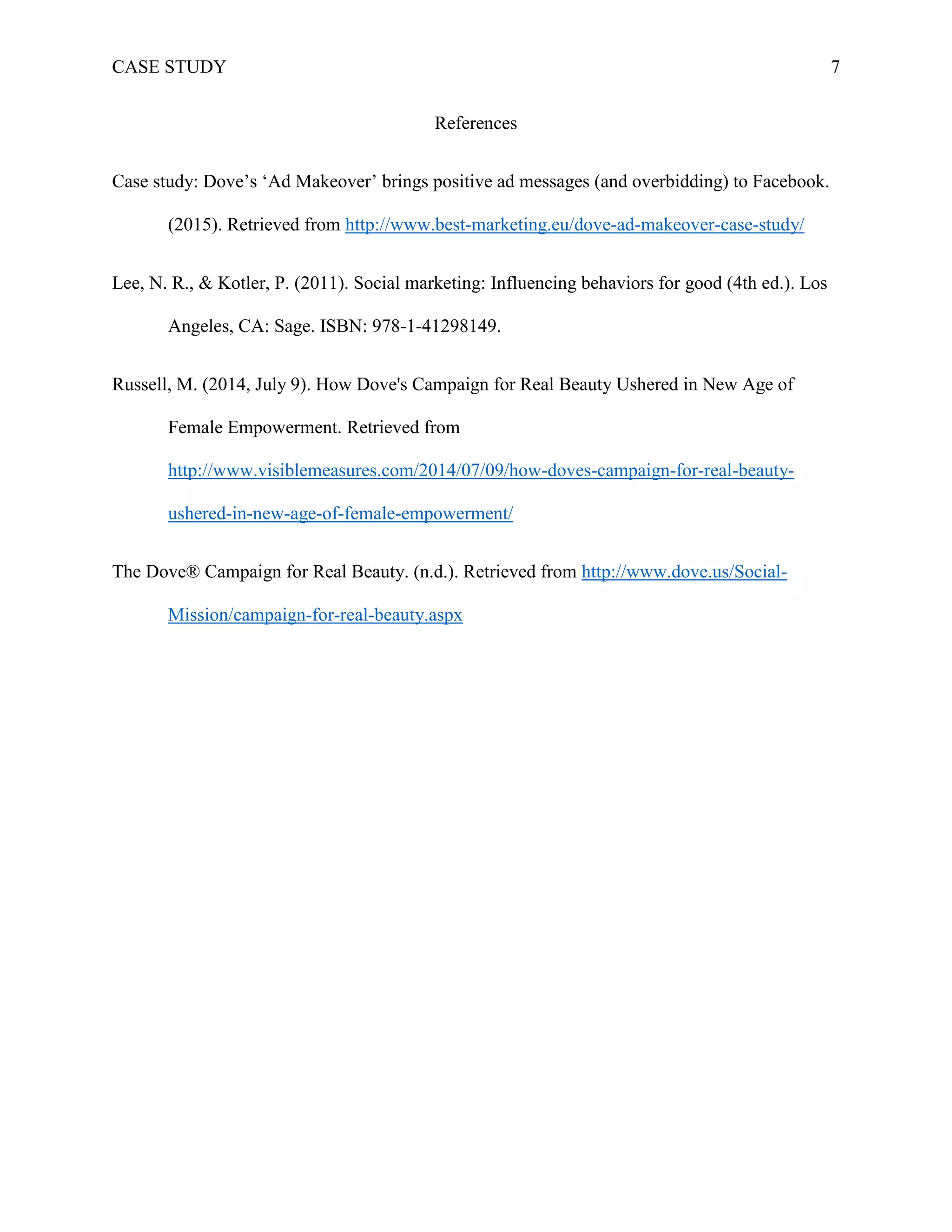 Case Study - Dove's Campaign for Real Beauty | PDF