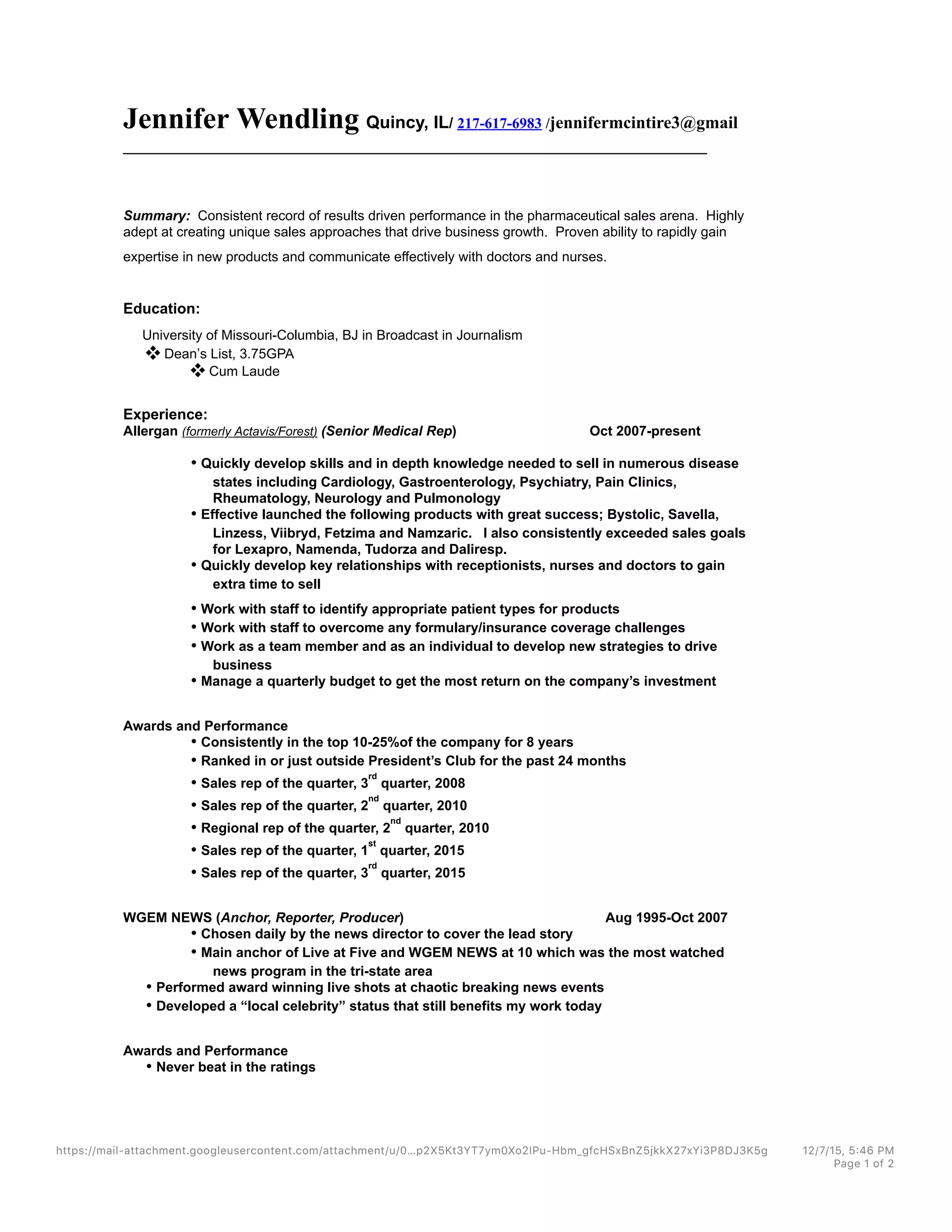 jennifer resume | DOCX