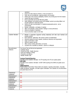 Standard Bank Job Description Template- Regulatory Reporting | DOCX