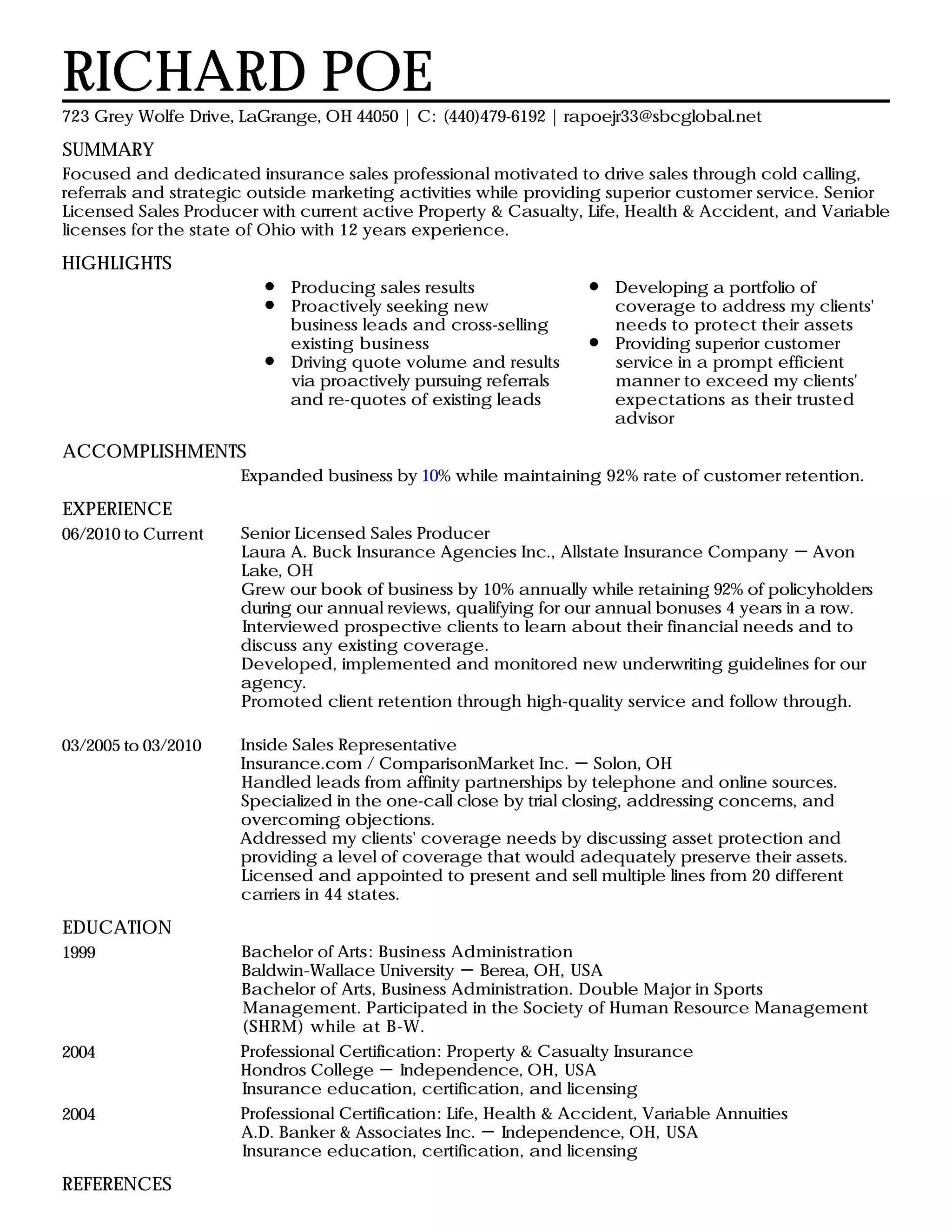 Richard Poe Resume 1(2) | PDF