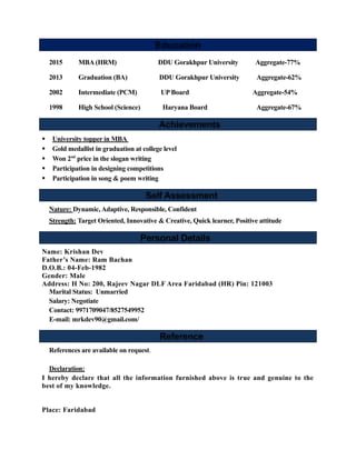 KD RESUME JIVA | DOC