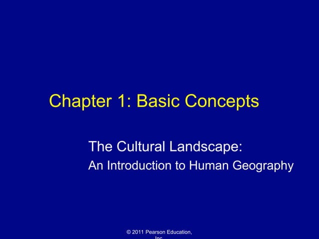 The Cultural Landscape - Chapter 1: Basic Concepts | PPT